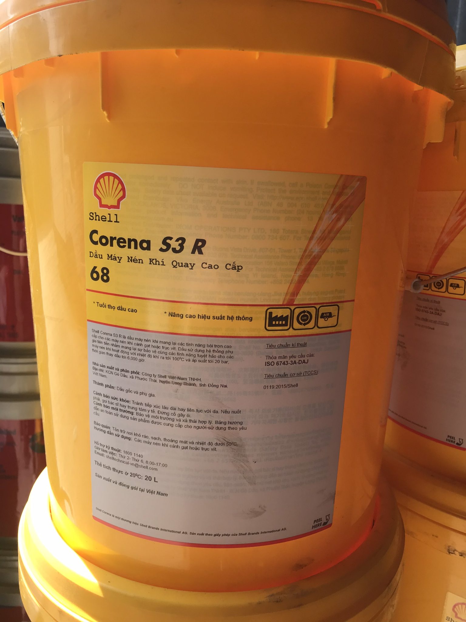 Dầu máy nén khí trục vít Shell Corena S3 R68